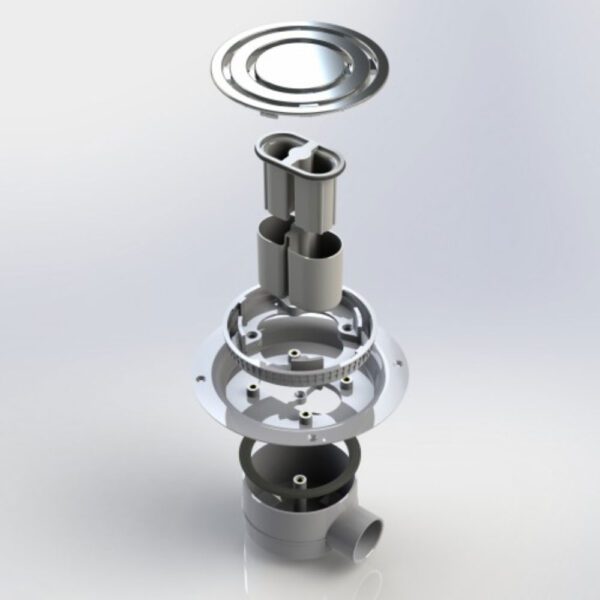 Impey Aqua-dec Easy Fit Chrome Vinyl Floor Gully With Horizontal Outlet ...