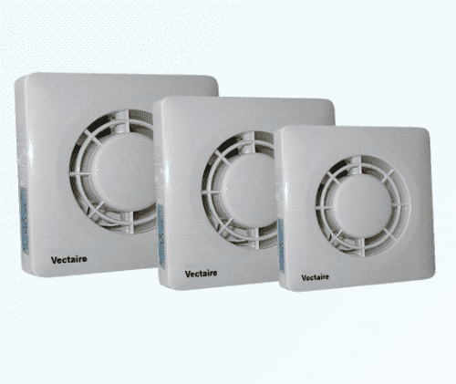 Vectaire A White Standard 10cm Bathroom/Kitchen Axial Extractor Fan A10 ...