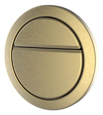 Thomas Dudley Geo Brushed Brass Vantage/Miniflo Dual Flush 73.5mm Round Push Button, 372872 ...