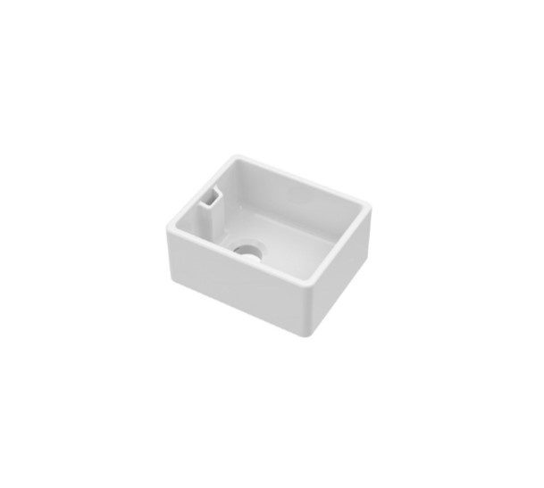 NUIE White Belfast Ceramic Sink With Weir Overflow - W460 X D380 X ...